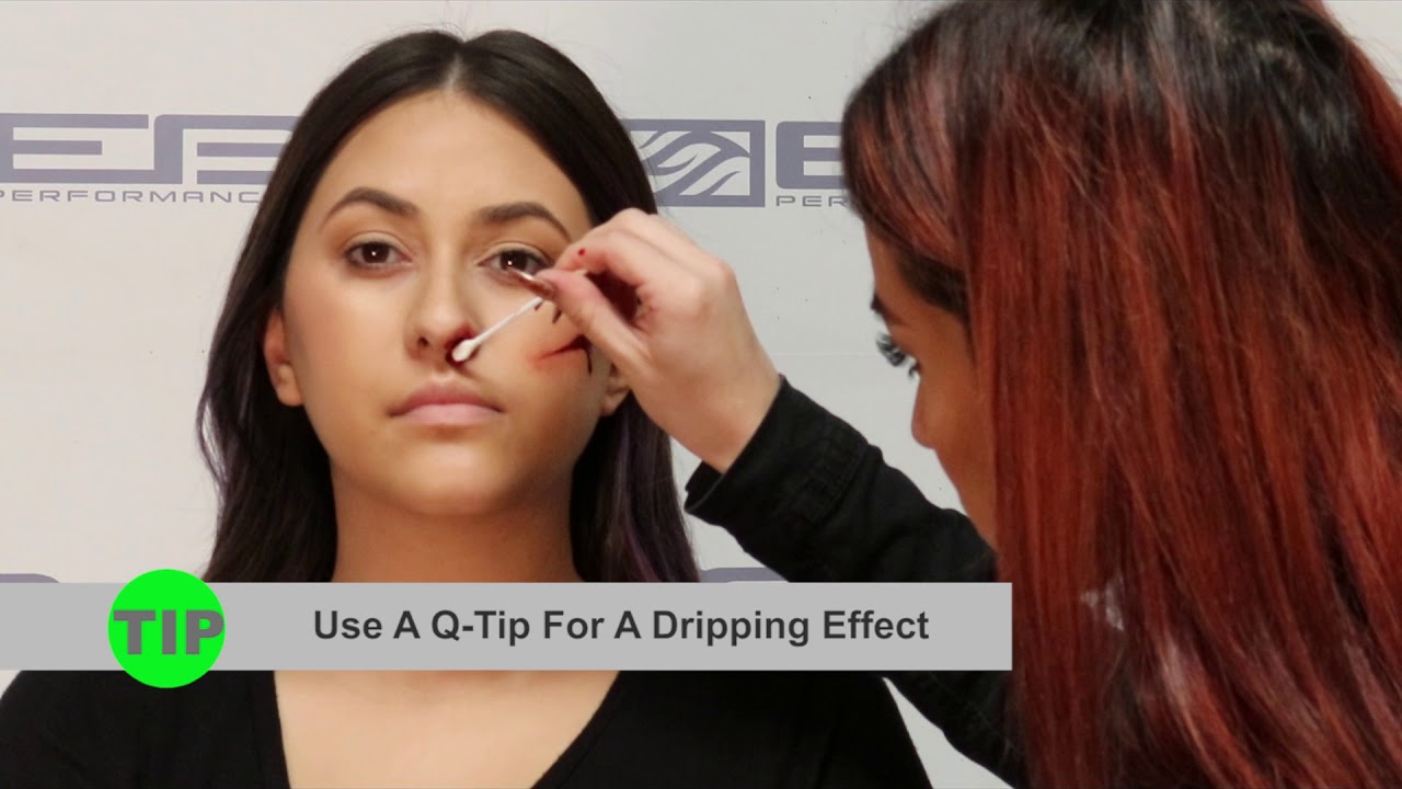 Quick Realistic Bloody Nose Makeup Tutorial - YouTube