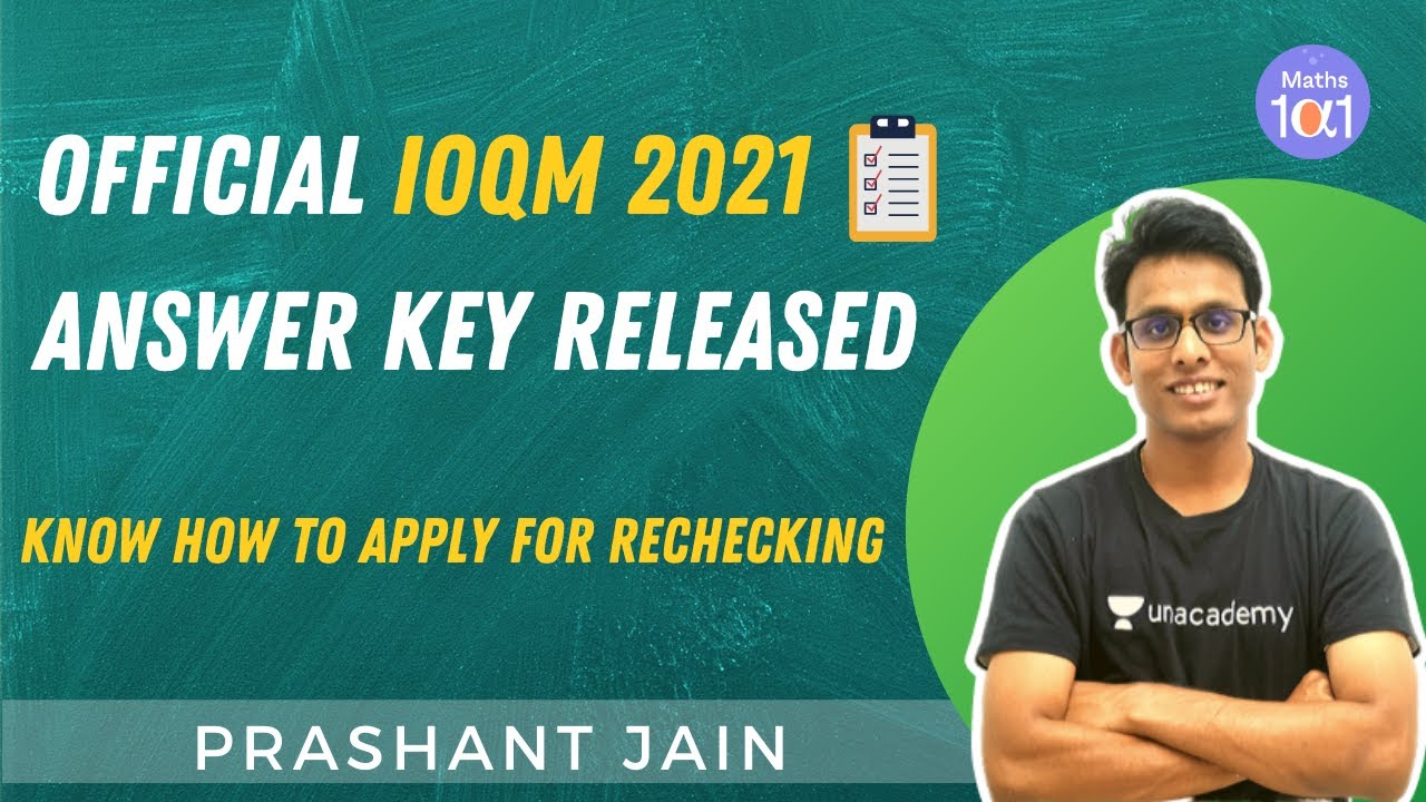 Official IOQM 2021 Answer Key Released | IOQM 2021 Course | Maths 101 ...
