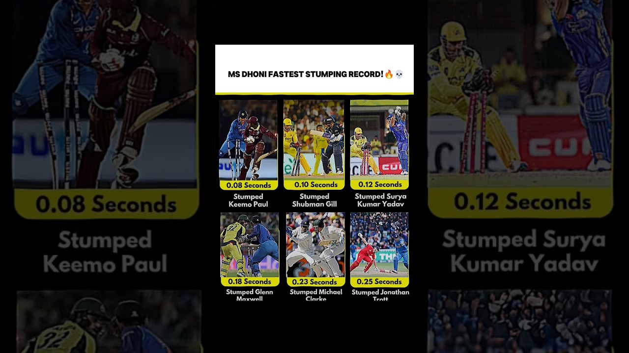 ms dhoni fastest stumping record 🥶🔥 - YouTube