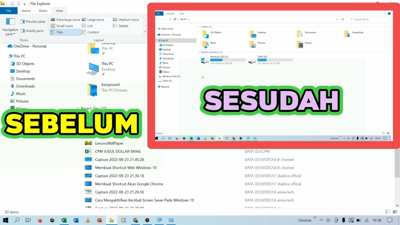 Merubah Tampilan File Explorer Windows 10 (Seperti Semula) - YouTube