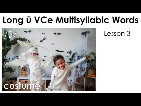 Long ū VCe Multisyllabic Words Lesson 3 - YouTube