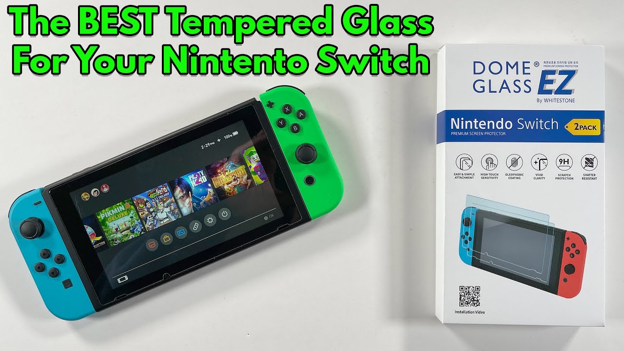 Whitestone Dome Glass Screen Protector for Nintendo Switch - Install ...