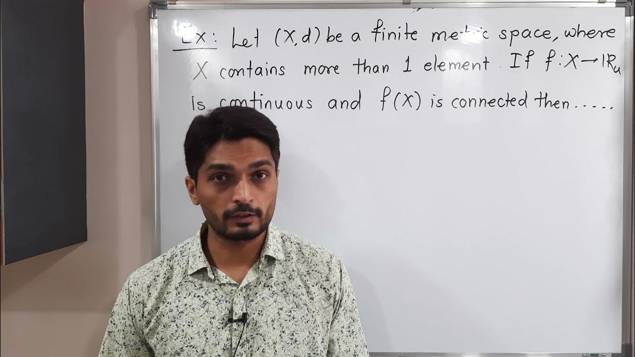 Connectedness - Lecture 31 - Example of Connected sets involving Continuous Function - YouTube