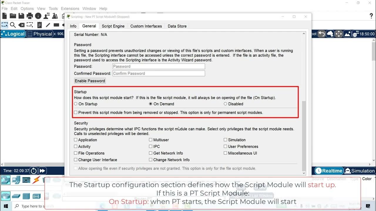 Packet Tracer: Scripting Interface - General Tab - YouTube