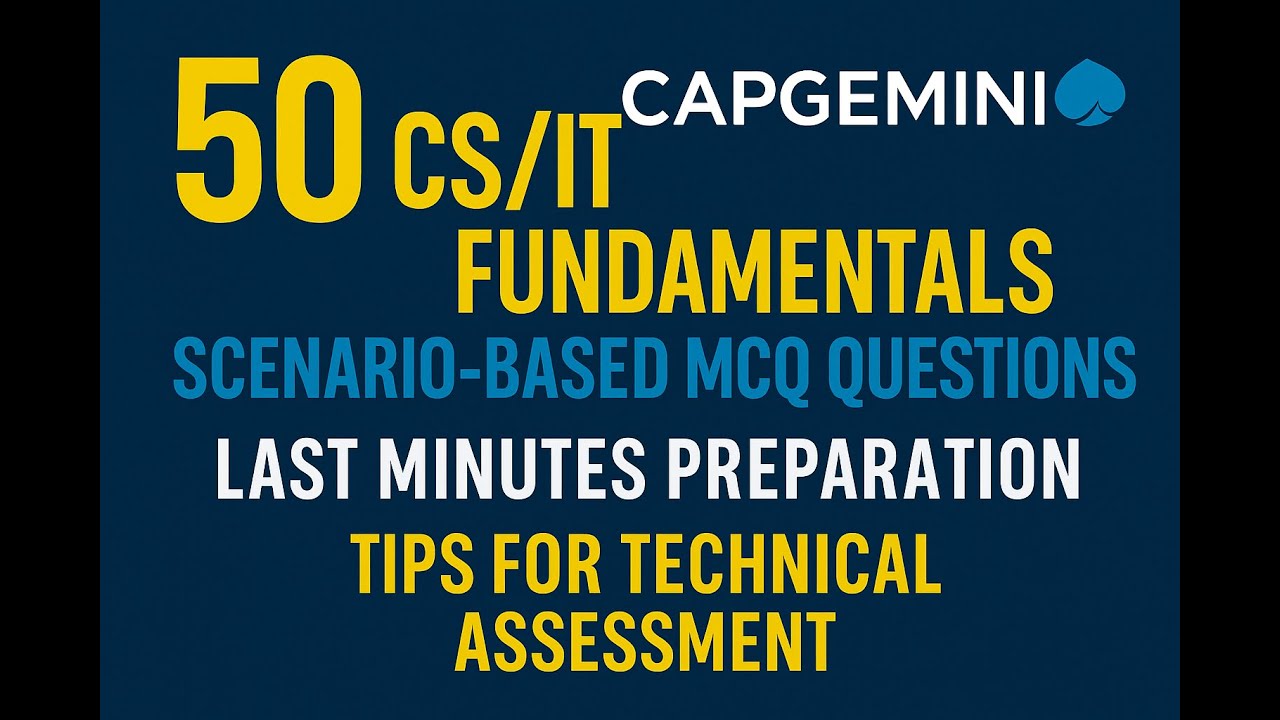Capgemini 50 CS Fundamentals Scenario-Based MCQ Questions | Must Watch - YouTube
