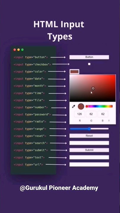 HTML input types💡 #html #htmlcss #html5 #htmlcode #coding #shorts - YouTube