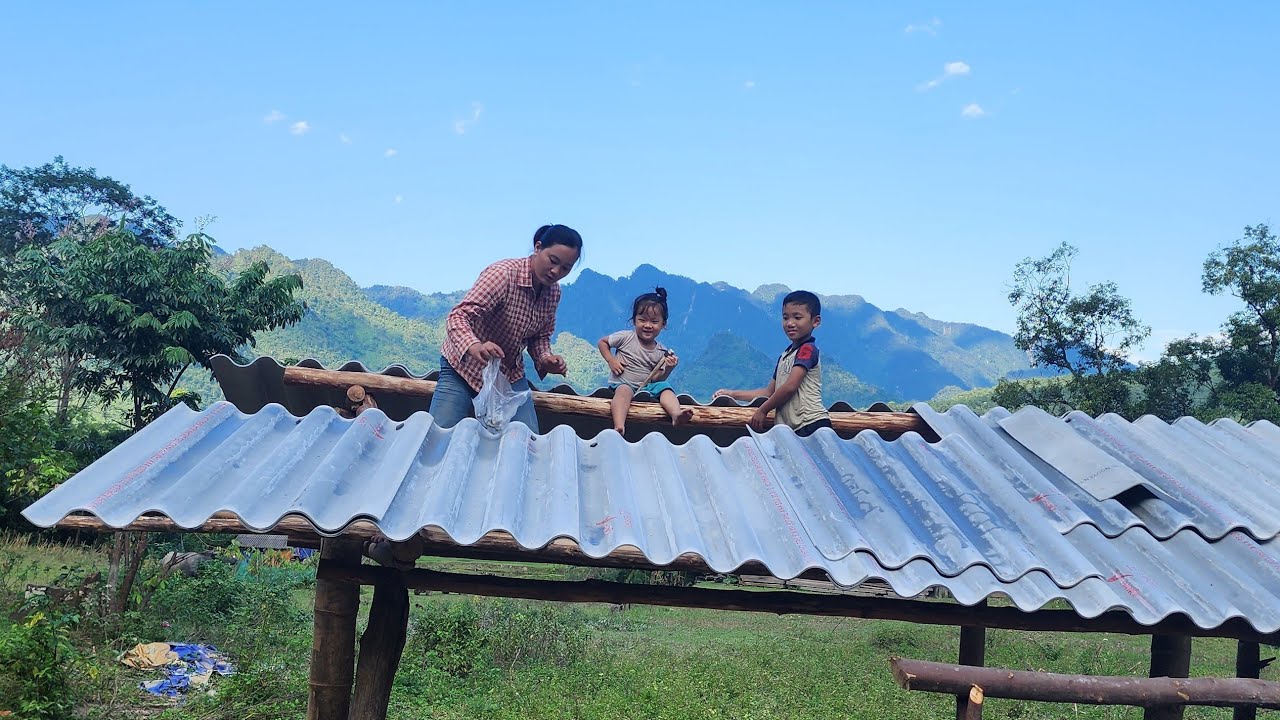My mother and I help each other to set up a house. - YouTube