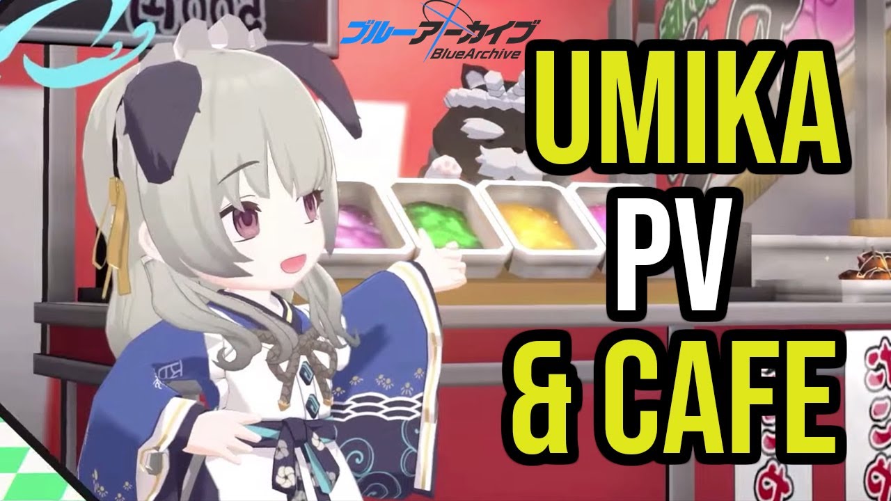Blue Archive | Tsubaki (Tour Guide) & Umika PV & Cafe Interactions ...