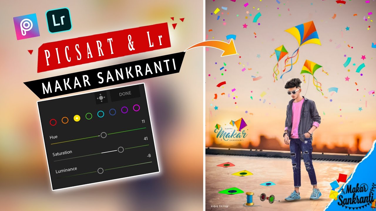 Makar Sankranti 2023 Photo Editing |Kite Fastival Photo Editing Tutorial -Ashok Editing| - YouTube