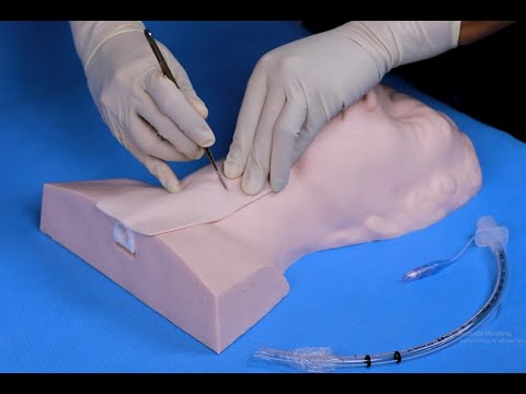 Medical training manikin: Cricothyroidotomy : A-nikin - YouTube