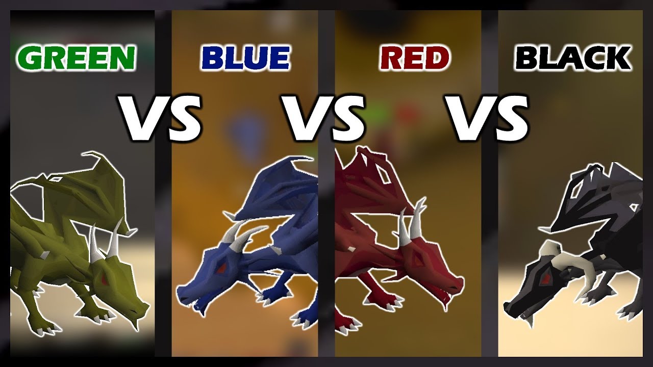 [OSRS] Green VS Blue VS Red VS Black Dragons | Which One Is Best for ...