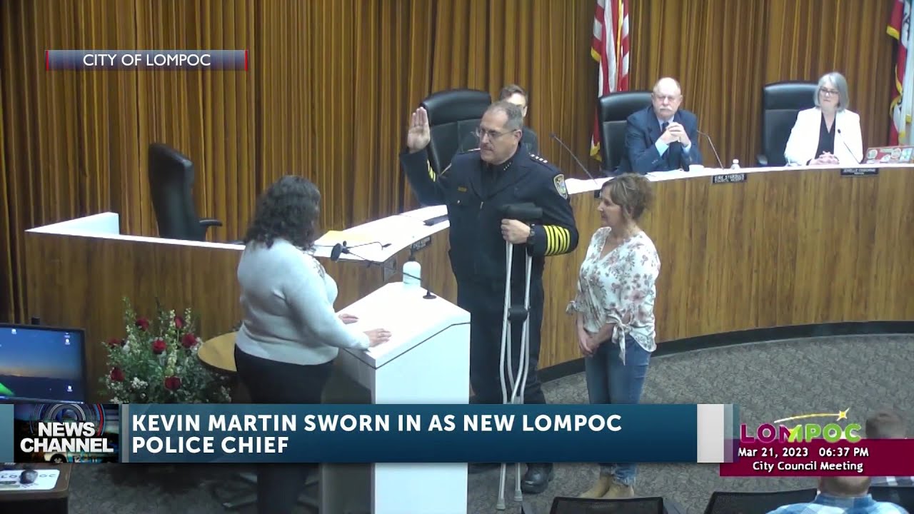 Kevin Martin sworn in as new Lompoc Police Chief in Tuesday city ...