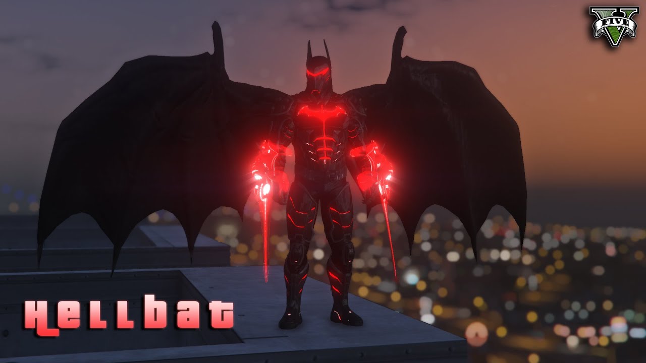 GTA 5 - Hellbat - Custom Ped v1 (with Custom Props) Batman - Part 1 ...