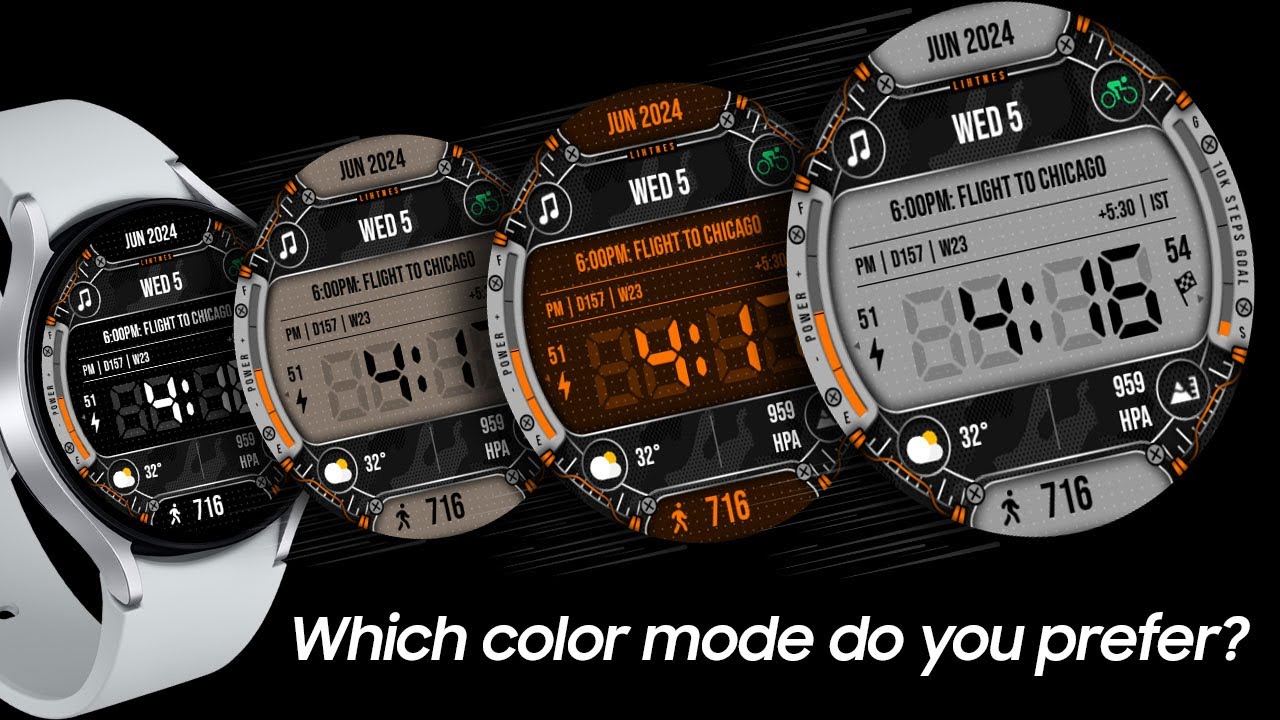 Digital Watch Face | Wear OS Watch Face | Samsung Galaxy Watch Face ...