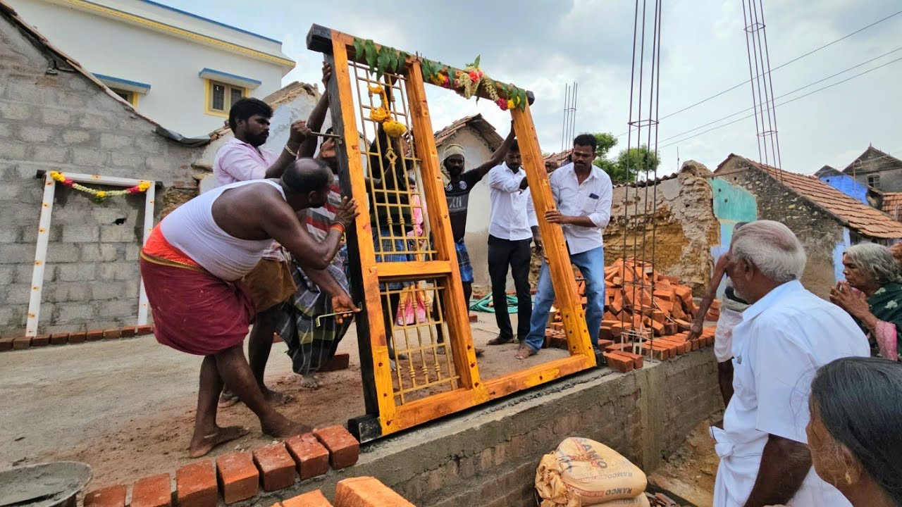Techniques of Teak Wood Door Frame Install Accurately with Brickwork In ...