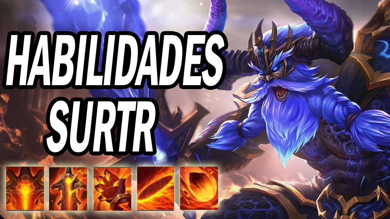 SURTR El gigante de fuego - Guía HABILIDADES INGAME | SMITE - YouTube