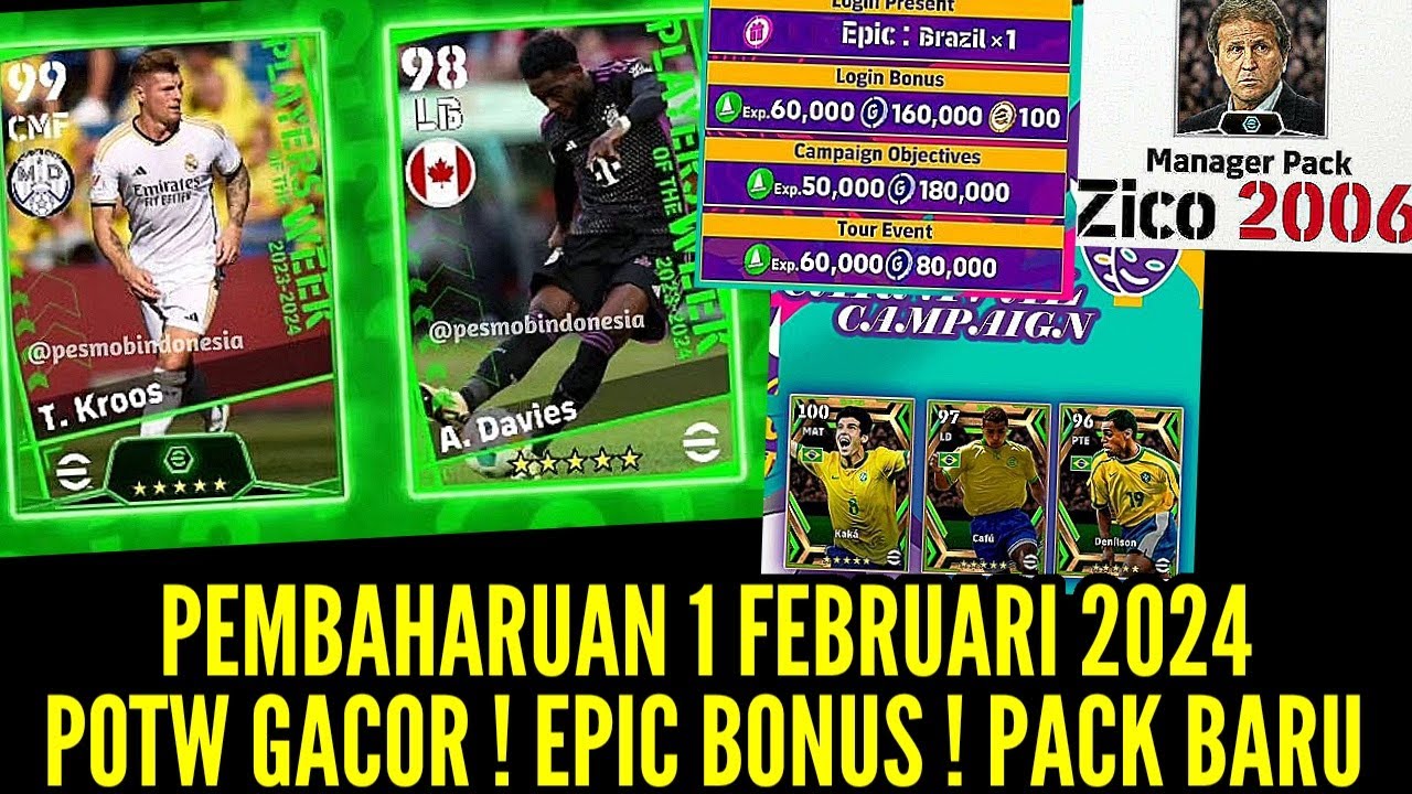 PEMBAHARUAN 1 FEBRUARI 2024 ! PPTW GACOR ! PACK MANAGER BARU ! BONUS EPIC BRAZIL ! - YouTube