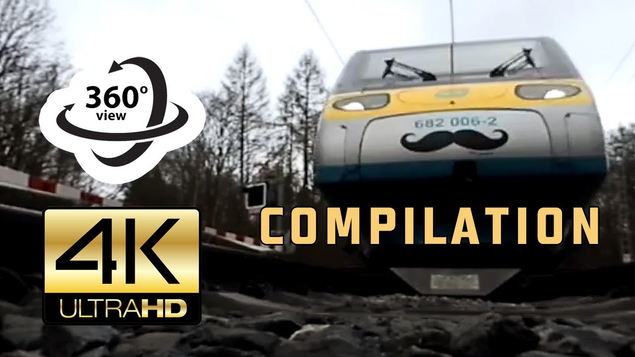 360° camera under train COMPILATION (4K) - YouTube