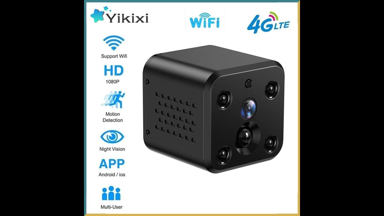 4G SIM Card Mini IP Camera With 3000mAh Battery Video Record IR Night ...