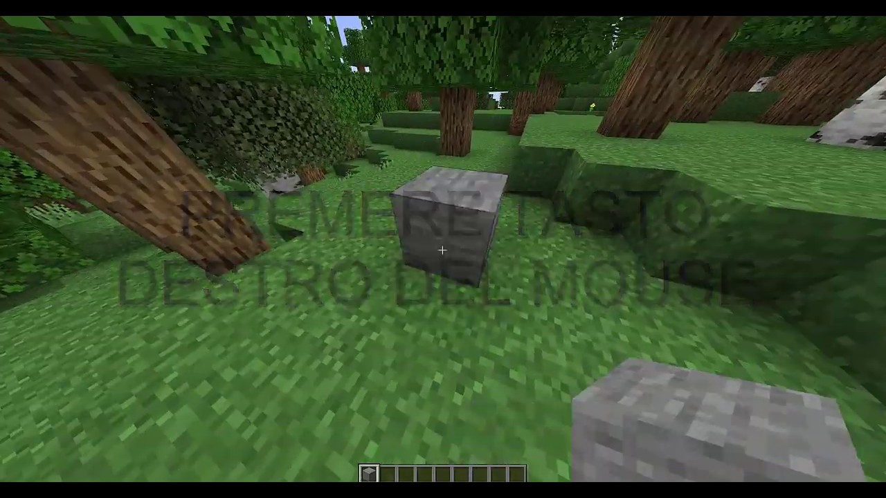 come piazzare un blocco su minecraft tutorial - YouTube
