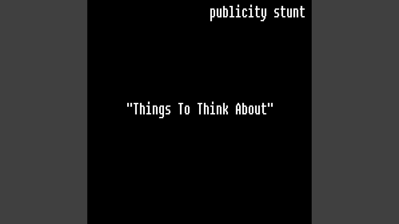 Things to Think About - YouTube