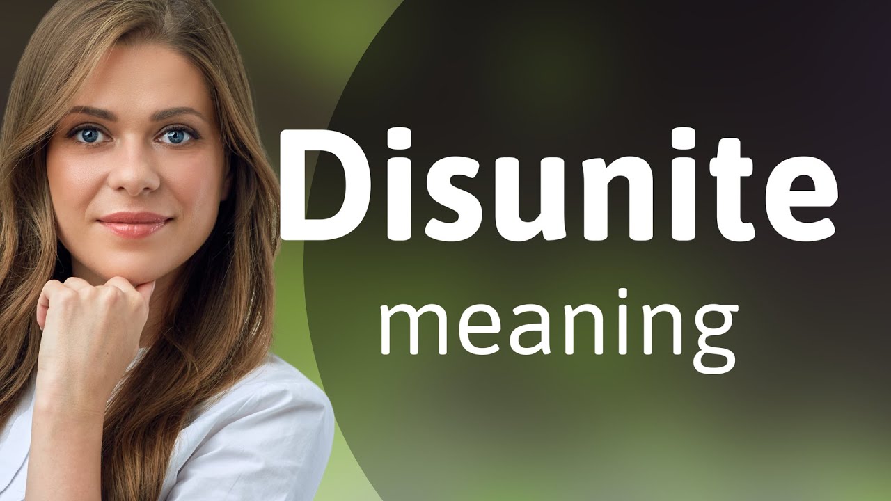 Disunite | what is DISUNITE definition - YouTube
