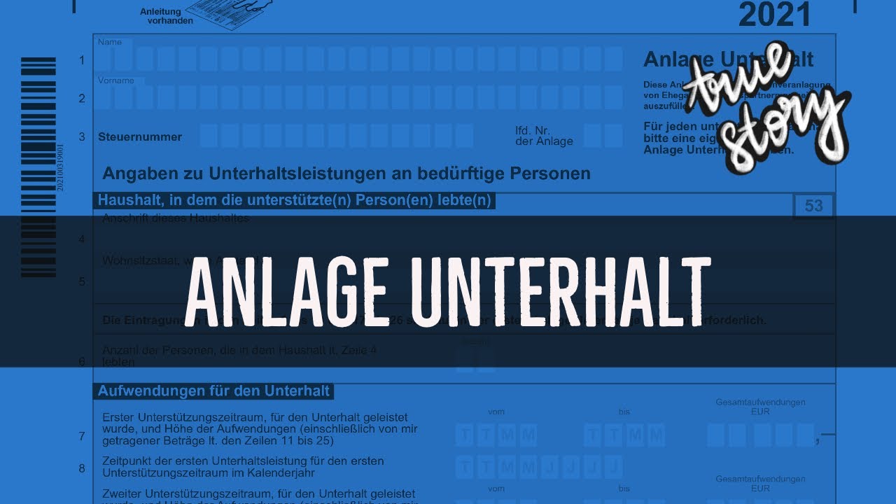 How I fill out my German Tax Forms | ANLAGE UNTERHALT - YouTube