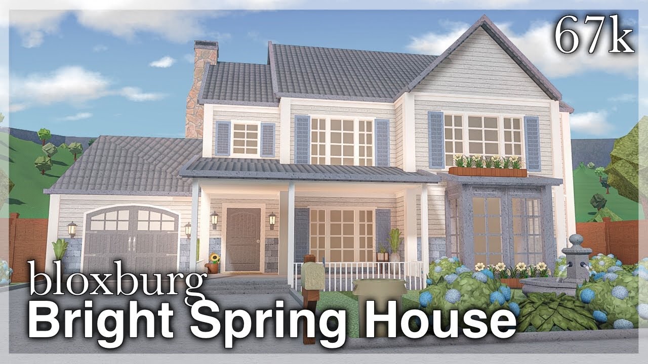 Bloxburg - Bright Spring House Speedbuild (exterior) | no custom colors ...