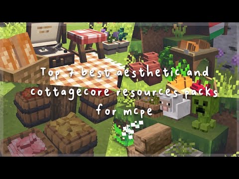 Top 7 aesthetic and cottagecore resources packs for mcpe👒 - YouTube