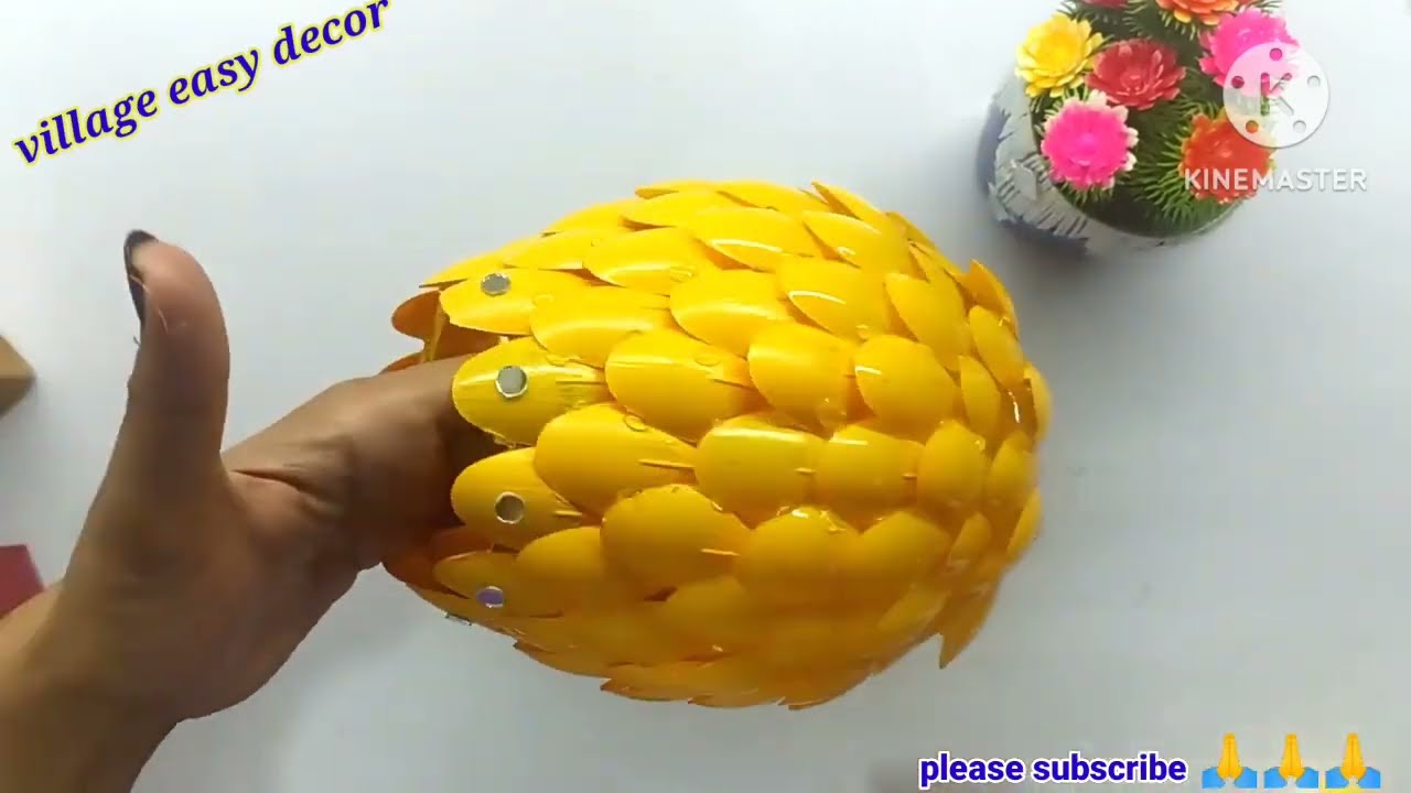 DIY plastic spoon craft idea||home decoration idea|| Diwali craft ...