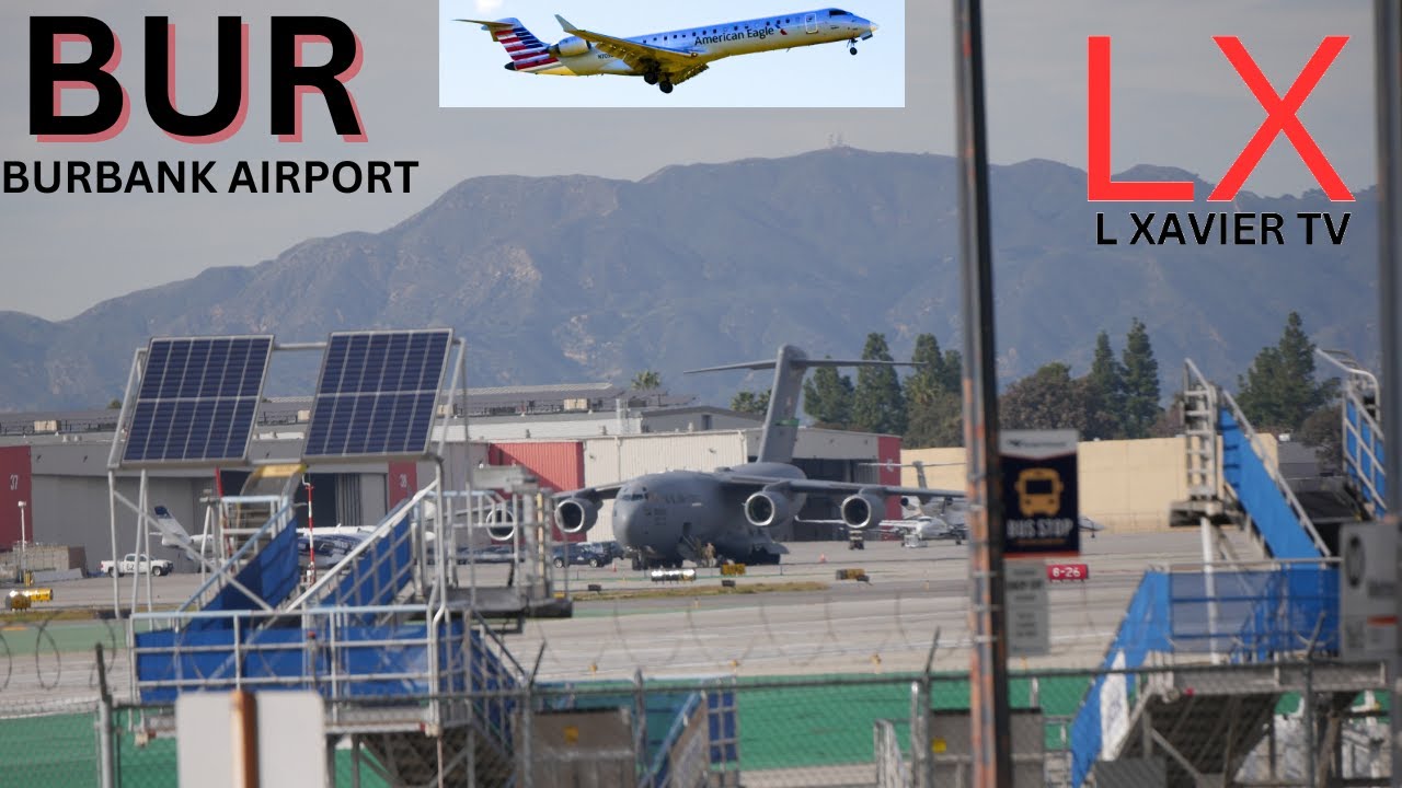 (BUR) Burbank Airport Plane Spotting | Military Cargo C-5 | 1/30/24 # ...