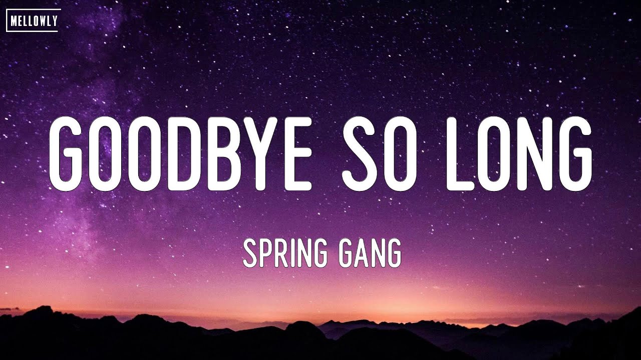 spring gang - Goodbye so Long (Lyrics) - YouTube