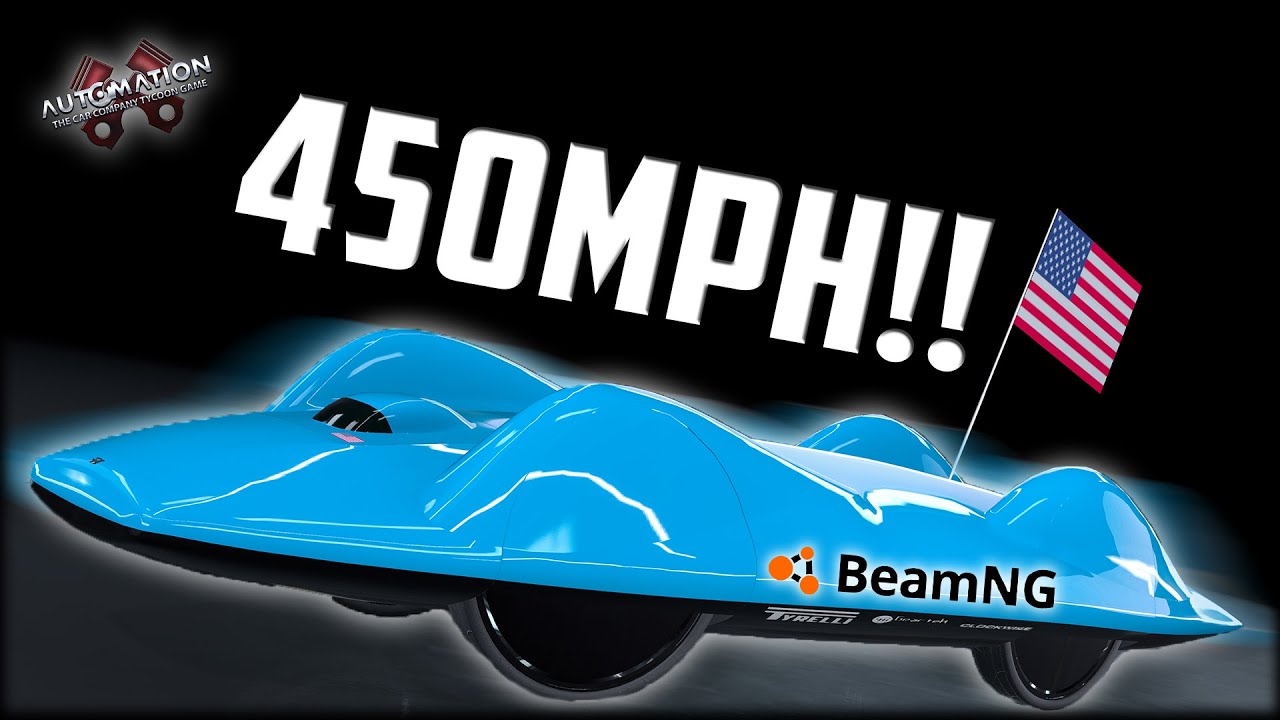 I Built A Land Speed Record Car!! Automation - BeamNG - YouTube