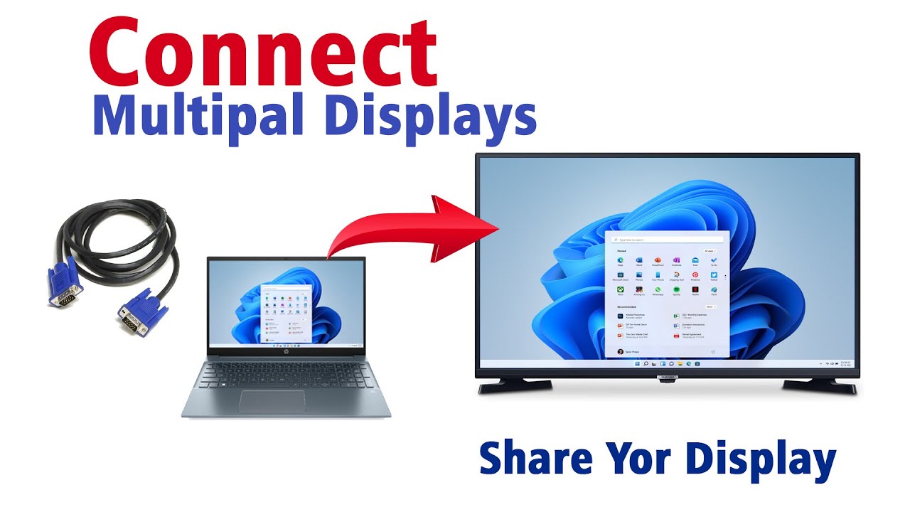 Laptop Multiple Display | Create Multiple Display Share | How to ...