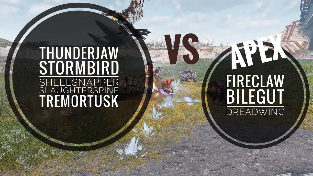 normal Thunderjaw + 4 vs. apex Fireclaw + 2 - Horizon Forbidden West ...