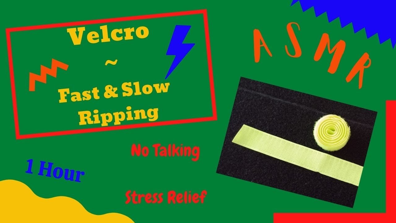 ASMR Velcro ~ Fast & Slow Ripping ~ 1 Hour | No Talking | Hand Movement ...