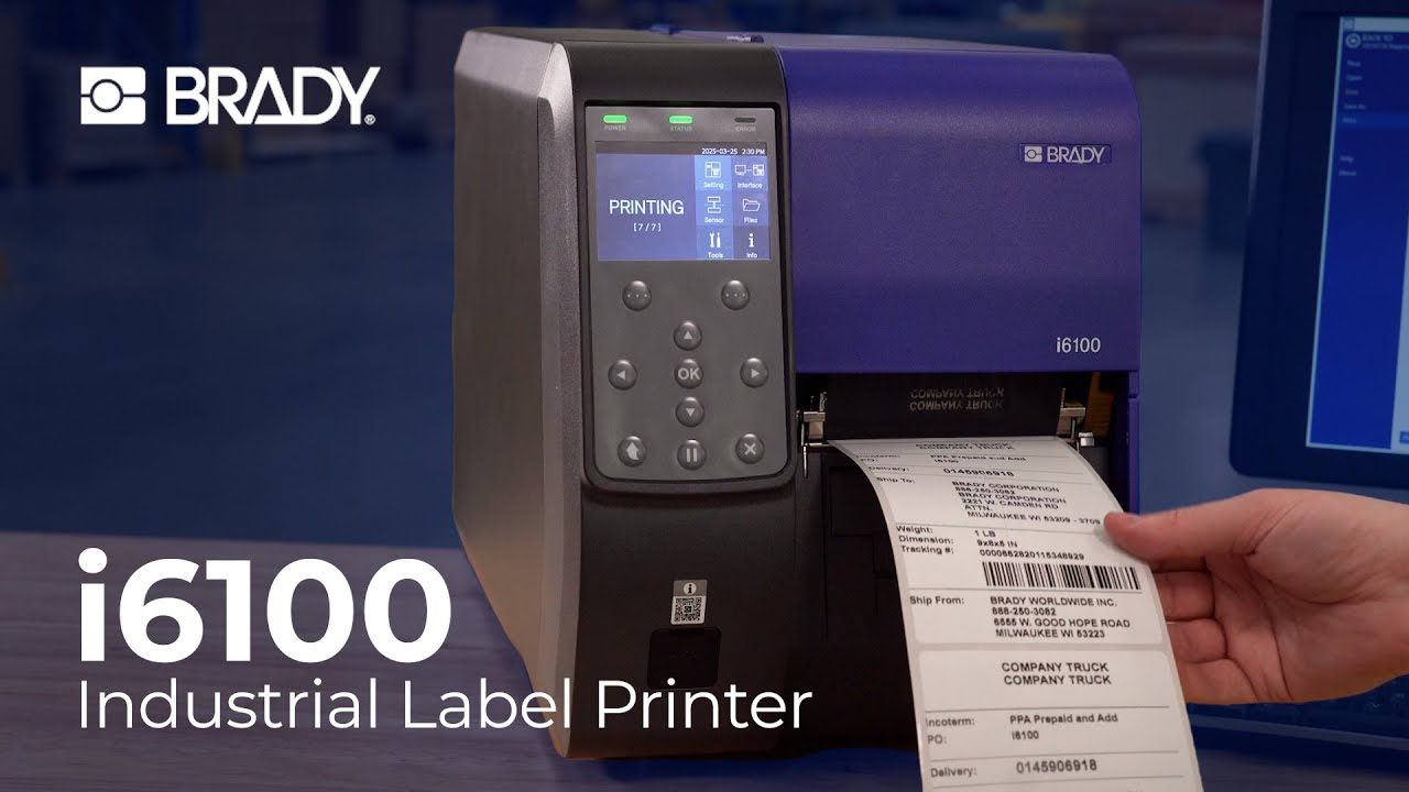 Brady i6100 Industrial Label Printer | Overview - YouTube