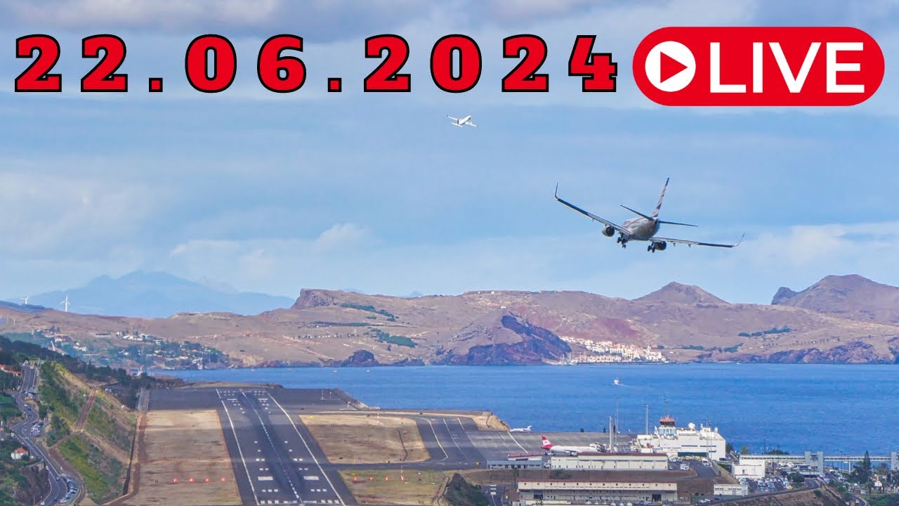 LIVE BIG WINDY ACTION From Madeira Island Airport 22.06.2024 - YouTube