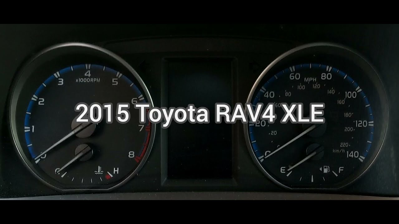 Toyota - RAV4 - 2015 - XLE: Gauge Cluster Startup Sequence - YouTube
