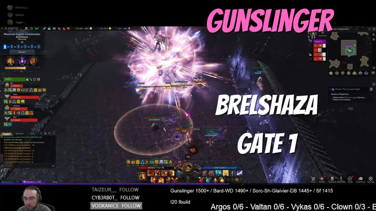 Gunslinger - Brelshaza Gate 1 Pug First Clear - Lost Ark - YouTube