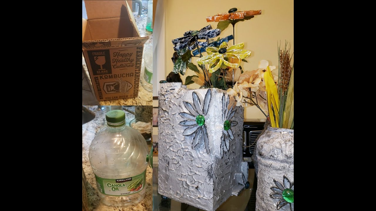 How to turn a box into a beautiful vase. - YouTube