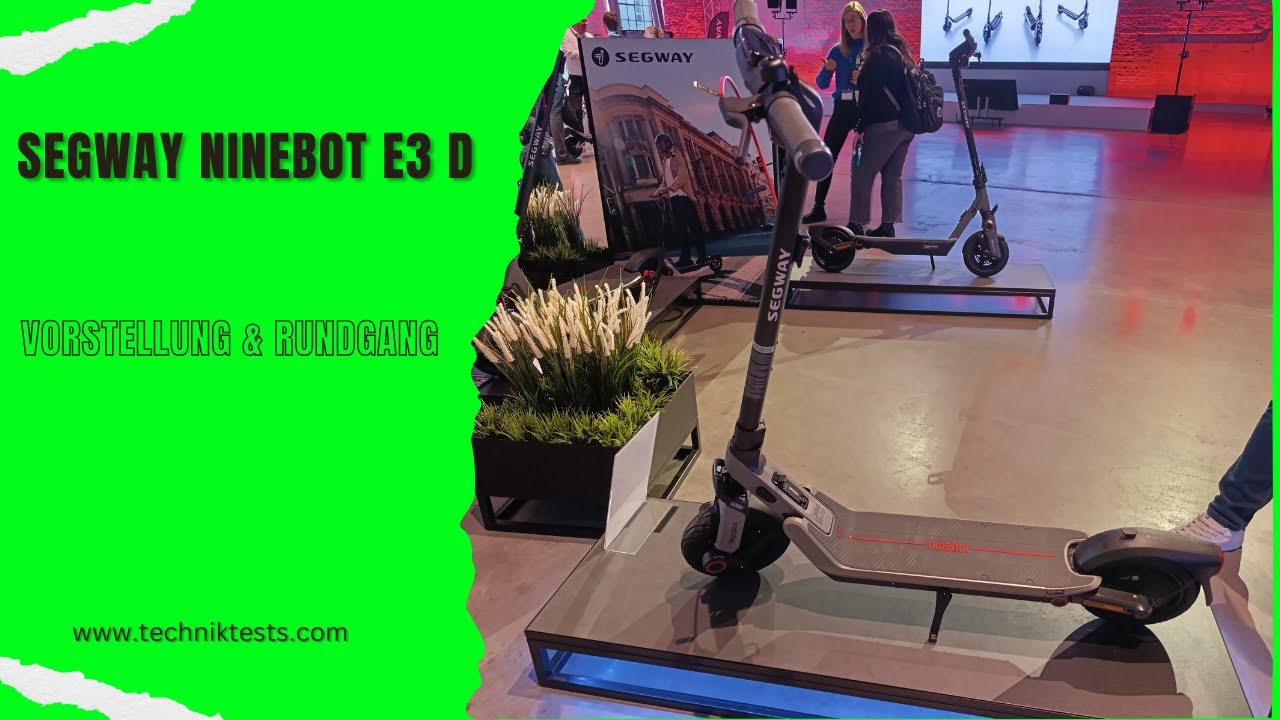 Segway Ninebot E3 D / 800W Peak / E-Scooter mit Straßenzulassung - Produktvorstellung - YouTube