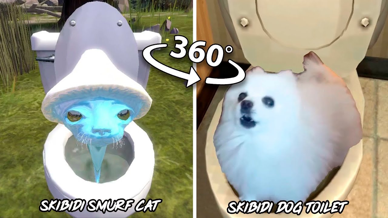 360º VR Skibidi Smurf Cat vs Skibidi Dog Toilet | Side by Side ...