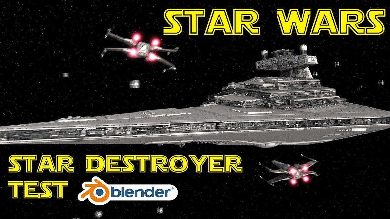 Star Wars Blender Project - Star Destroyer Animation Test (Scene 24 a ...
