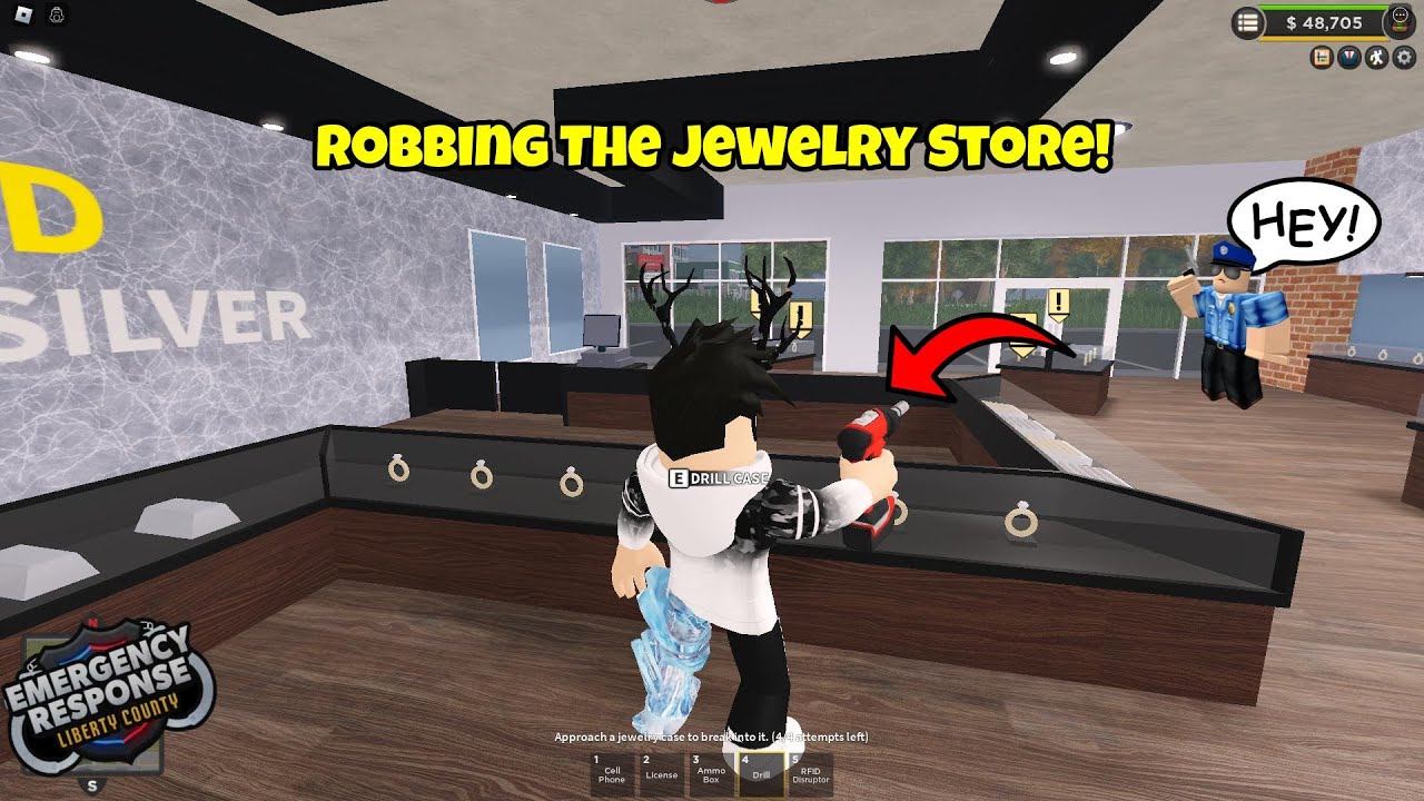 Robbing The Jewelry Store! ERLC Civilian Roleplay #2 (Roblox) - YouTube