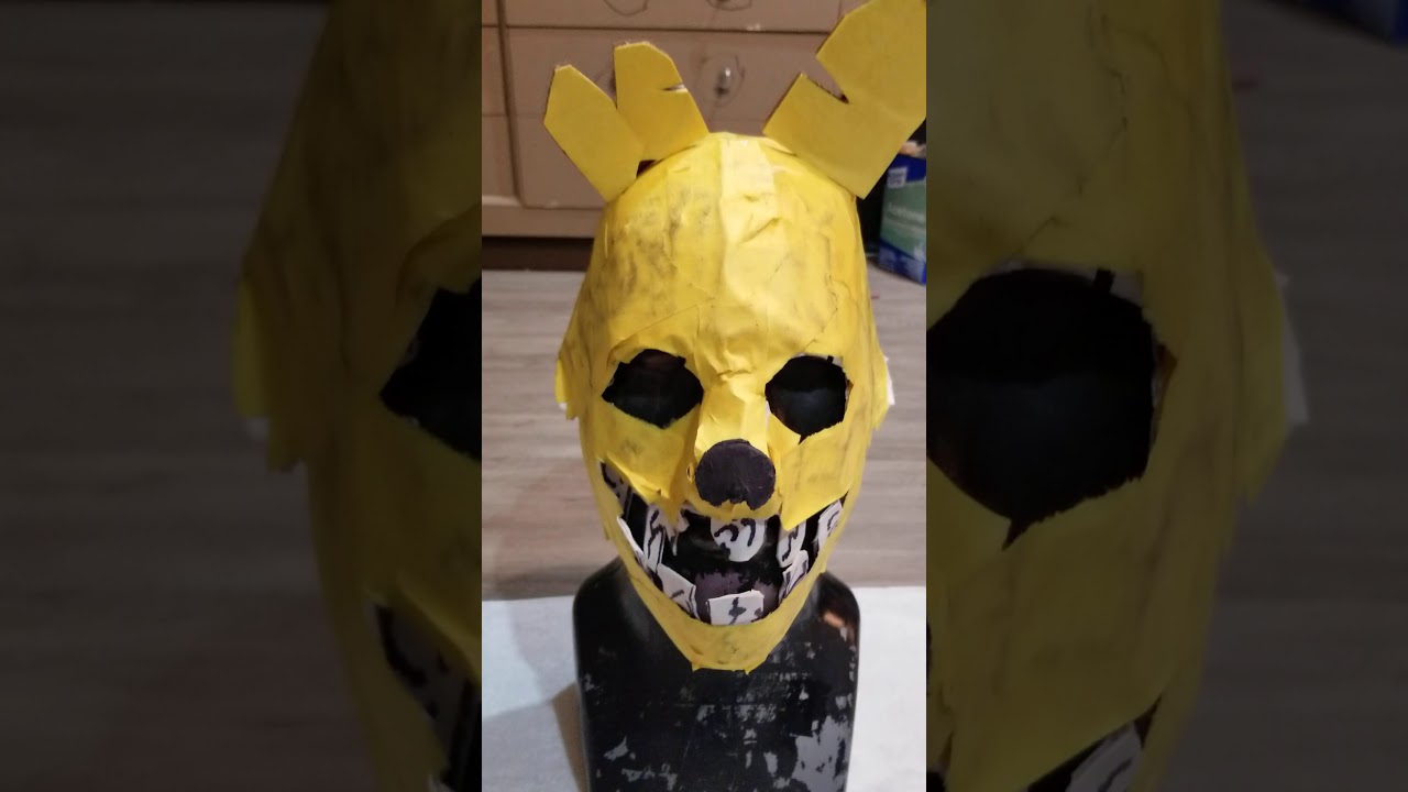 Paper Mache Springtrap Head - YouTube