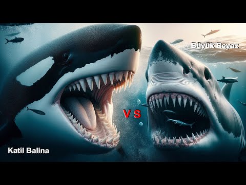 Okyanusların En Korkulan Canlıları | Orca vs Great White Shark | KatilBbalina #belgesel #bilim #fish