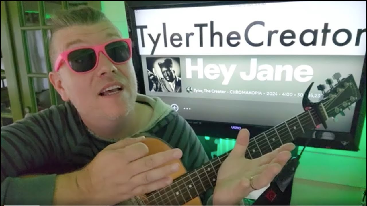 How To Play Hey Jane - Tyler, The Creator Guitar Tutorial (Beginner ...
