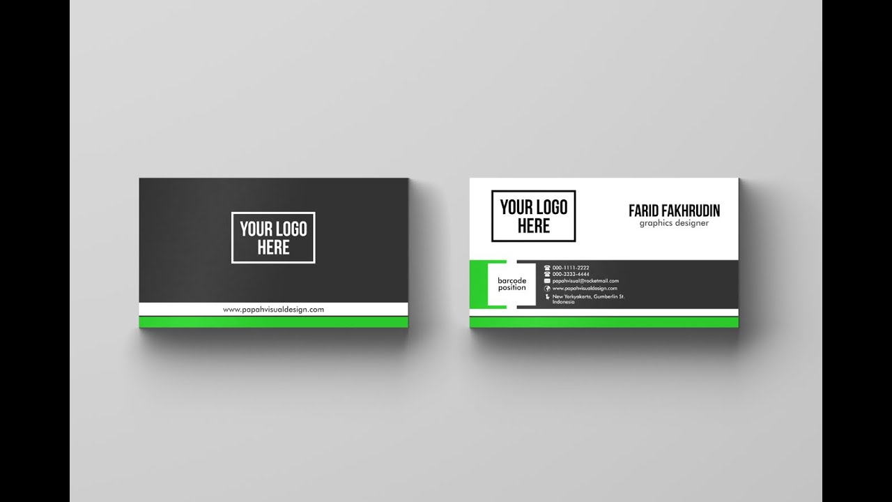 TUTORIAL NAMECARD DESIGN 03 - FULL - YouTube