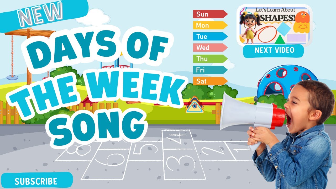 NEW Days Of The Week Song | PRESCHOOL CALENDAR SONG FOR KIDS - YouTube